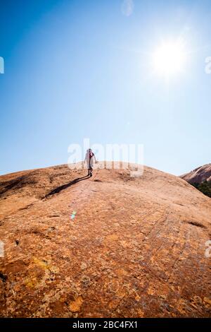 Hikers in Devil's Garden Area Arches National Park Moab Utah Stock ...