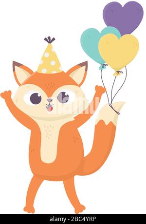 birthday hat with hearts design Stock Vector Image & Art - Alamy