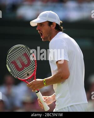 USA's Mardy Fish celebrates in his match against Great Britain's James ...