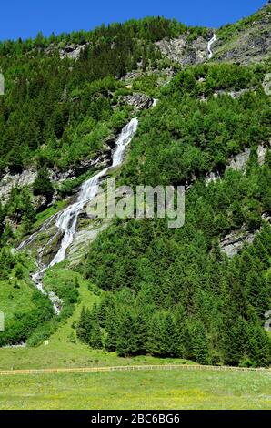 Austria, Tirol, waterfall in Pitztal Stock Photo - Alamy