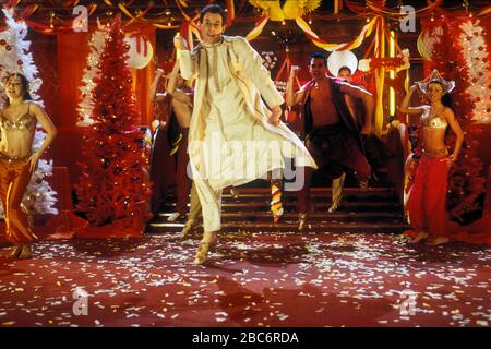 Blue Peter Christmas Pantomime production. Simon Thomas, Konnie Huq ...