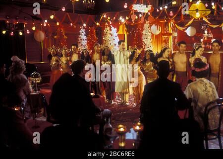 Blue Peter Christmas Pantomime production. Simon Thomas, Konnie Huq ...