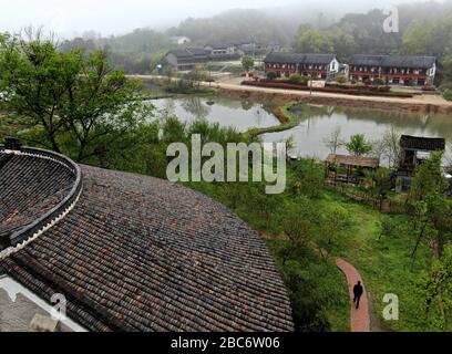 Xinyang, China's Henan Province. 1st Apr, 2020. Aerial photo shows ...
