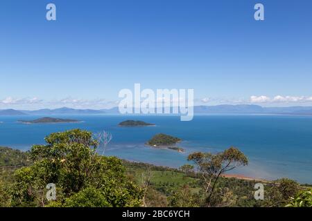 Aerial view of Dunk Island in Great Barrier Reef, Queensland, Australia ...