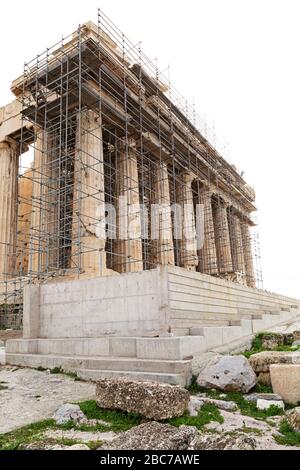 Part of the Acropolis of Athens. UNESCO World Hetiage site Stock Photo ...