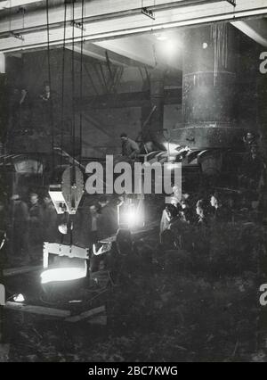 The first production of the Sovietic steel plant Stalin, Dunaújváros ...