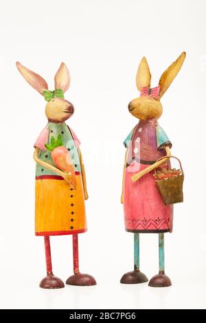 Three cute rabbits are chatting Stock Photo - Alamy