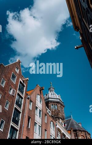 Architectural details of traditional houses, Amsterdam, Netherlands ...