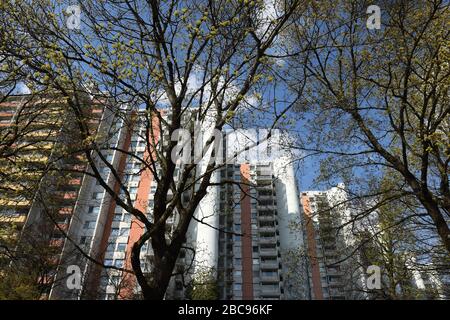 Germany, Bavaria, Munich, Neuperlach, high rises, house, town, part ...