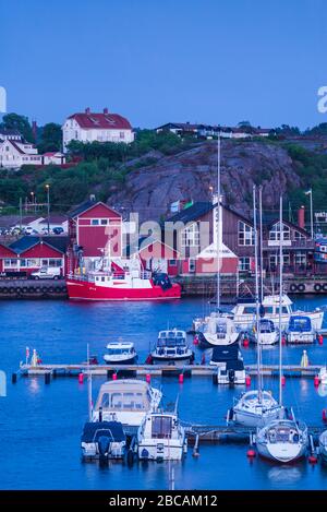 Sweden, Bohuslan, Stromstad, port and harbor, dusk Stock Photo - Alamy