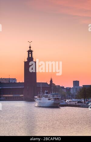 Stockholm City Hall Sunset Stock Photo - Alamy