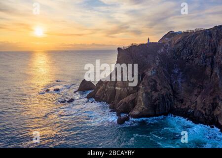 aerial view of Cape Chikyu in Muroran City hokkaido japan Stock Photo ...