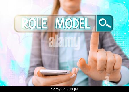 Handwriting text writing Role Model. Conceptual photo a demonstrating ...