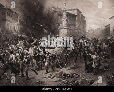 BATTLE OF VITORIA: 21st June 1813. Spain. Napoleonic Wars, 1848 antique ...