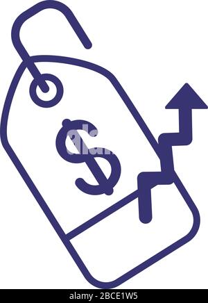 tag hanging with price commercial line style Stock Vector Image & Art ...