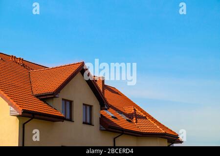 BACKGROUND TEXTURE - Newly made modern orange brick wall Stock Photo ...