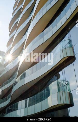 wave floor office building facade at bangkok thailand Stock Photo - Alamy
