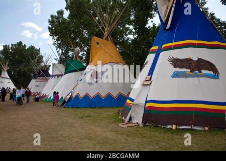 Traditional Tipis at North American Plaims Native Indian in traditional ...