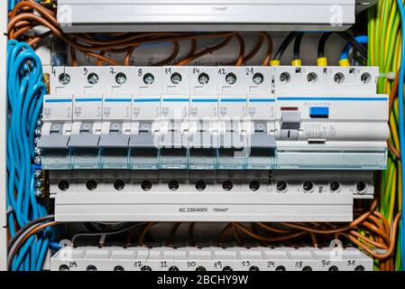 Single phase fuses and residual current protection in OFF position ...