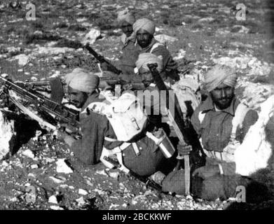 Indian army soldiers from sikh regiment perform during a historical re ...