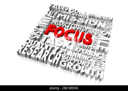 3d illustration of cut letters with the focus on the spaces between the ...