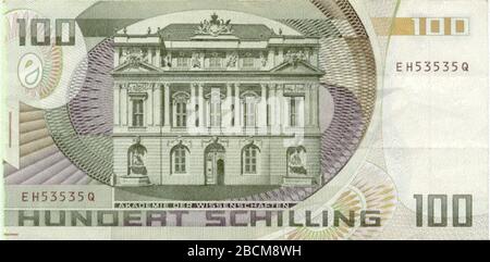 Austria 100 Schilling Note Stock Photo - Alamy