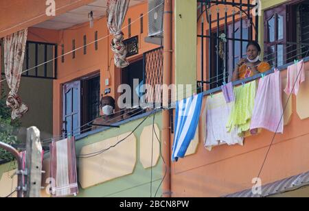 SRI LANKA Colombo, people live in slum at old railway track Stock Photo ...