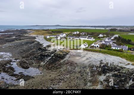 Kearney Village, Northern Ireland. Picturesque 18th century fishing ...