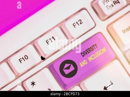Writing note showing Diversity And Inclusion. Business concept for ...