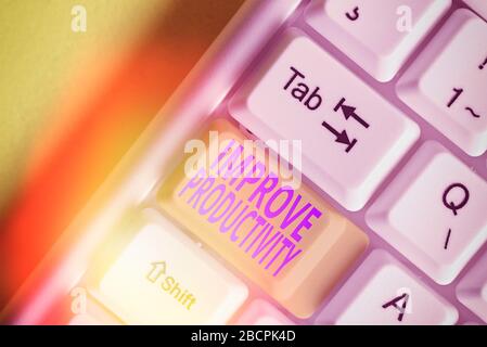Writing note showing Improve Productivity. Business concept for to ...