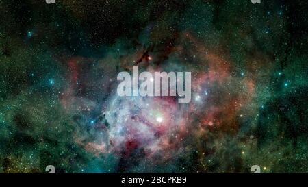 Deep space art. Nebulas, galaxies and stars in beautiful composition ...
