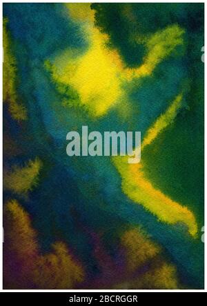 Colorful dark green watercolor background for wallpaper. Aquarelle ...