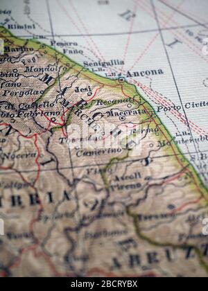 Map of Marche Stock Photo - Alamy