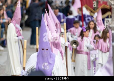 SALAMANCA, SPAIN - APRIL 18, 2019: Typical scene of the Spanish Holy ...