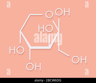 Chemical structure of fructose, a fruit sugar molecule Stock Photo - Alamy