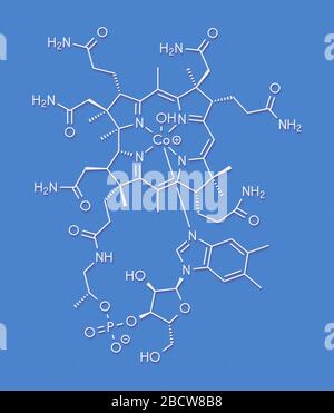 Hydroxocobalamin vitamin B12 molecule. Often given therapeutically in ...