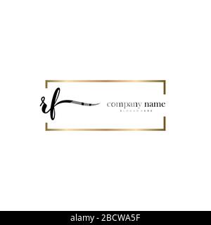 RF Letter Signature Logo Template elegant design logo Sign Symbol ...