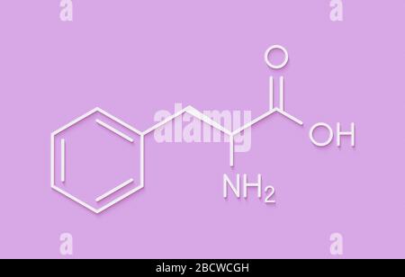 Phenylalanine or Phe is an amino acid with the formula C9H11NO2. 3d ...