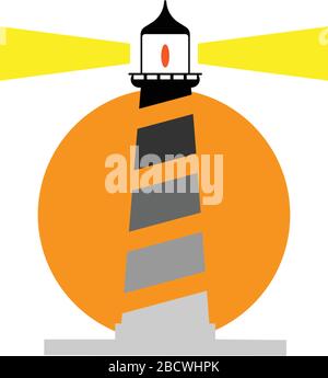 mercusuar logo design concept template vector Stock Vector Image & Art ...