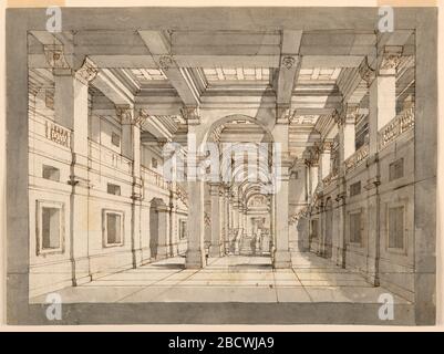 Drawing, Stage Design, Palace Interior, early 19th century Stock Photo ...