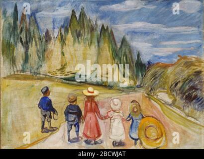 Edvard Munch - the Fairytale Forest Stock Photo - Alamy