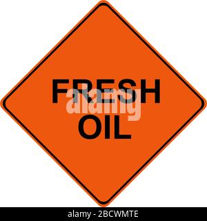 OIL - yellow warning sign Stock Photo - Alamy