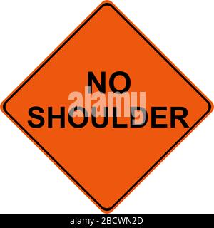 Shoulder Work warning sign Stock Photo - Alamy