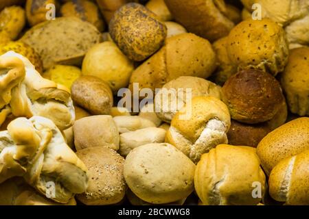 closeup of Italian breads in different shapes and kinds Stock Photo - Alamy