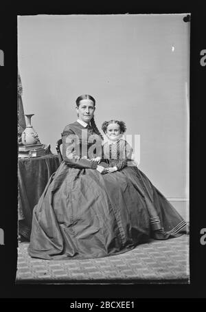 Minnie Warren and Mrs. Sylvester Bleeker c. 1860-1870 Stock Photo - Alamy