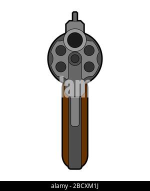 Retro gun front view Stock Vector Image & Art - Alamy