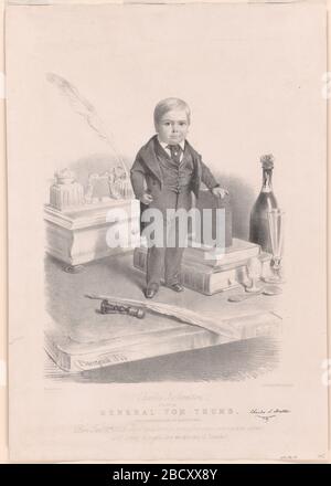 General Tom Thumb (Charles S Stratton) as Napoleon Stock Photo - Alamy