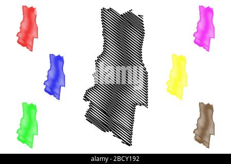 Lubombo Region (Swaziland, Kingdom of Eswatini) map vector illustration ...