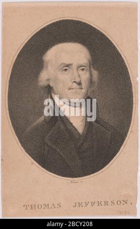 A historical portrait of Thomas Jefferson, the third President of the ...