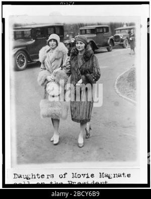 Daughters of movie magnate call on the president. Misses Edith and ...
